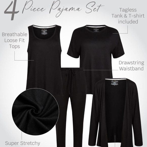 Love To Lounge | Intimates & Sleepwear | Live To Lounge 4 Piece Pajama ...